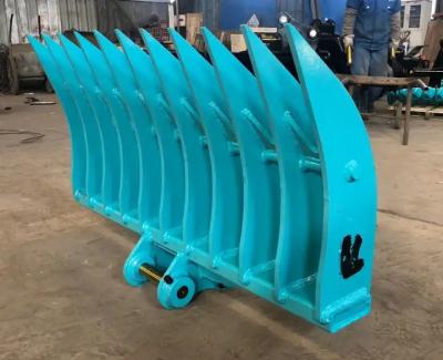 China HARDOX450/500 Excavator Root Rake attachment 4ft-8ft Wide for sale