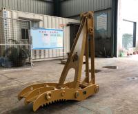 China Q345B Backhoe Bucket With Thumb Optimized for Grading Site Cleanup for sale