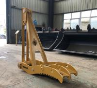 China Q345B Backhoe Bucket With Thumb Optimized for Grading Site Cleanup for sale