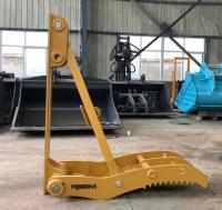 China Q345B Backhoe Bucket With Thumb Optimized for Grading Site Cleanup for sale