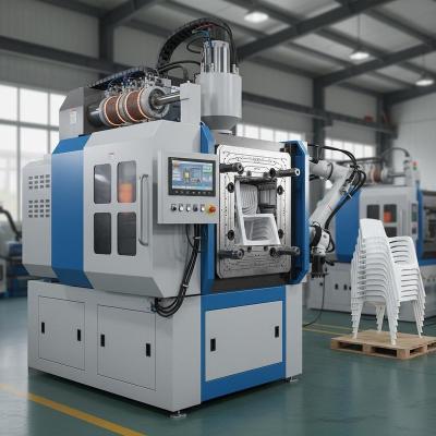 China Injection Pressure 150-250 Bar Plastic Chair Injection Moulding Machine Featuring Automatic Control and 3 to 5 Heatingzones for Output for sale