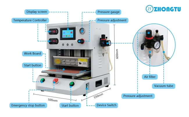 OCA Lamination Machine in operation