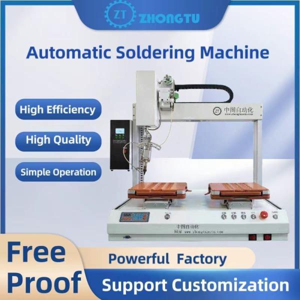 Quality Double Platform Desktop Robot Automatic Soldering Machine 3 Axis For PCB for sale