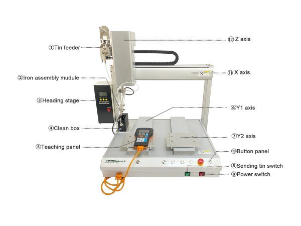 Quality Auto Tin Feeding Soldering Station Automatic USB Cable Micro Switch Connector Soldering Machine for sale