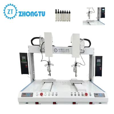 China Precise Adjustment Intelligent Dual-Head Dual-Platform Soldering Machine for sale