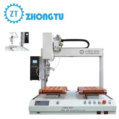 China The Rapid Spot Welding Single-Head Double-Platform Automatic Soldering Machine Is Compact And Flexible for sale