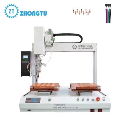 China Desktop Vier-assige LED soldeermachine Soldeerdraad Diameter 0.6 Automatische PCB-circuit board Soldeerrobot S5331R Te koop