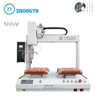 China 4 Axis Automatic Wire Soldering Machine For USB Data Cable Circuit Board Wire Harness for sale