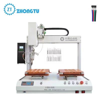 China 4 Axis Automatic Wire Soldering Machine For USB Data Cable Circuit Board Wire Harness for sale