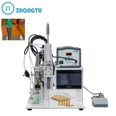 China Pneumatic Semi Automatic Soldering Machine with 40*40*50cm Compact Design 900~1200pcs/H Productivity SA-100 Model for sale