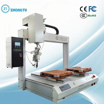 China Dubbele platform automatische soldeermachine met 0,6~1,5 mm soldeerdraad en ±0,02 mm herhaalnauwkeurigheid voor PCB printplaten Te koop