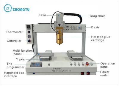 China LED Automatische Lijmdispenser Machine met X/Y1/Y2/Z Mobiele Categorie en 80*78*85cm Specificatie voor Hoge Snelheid Dispenseren Te koop