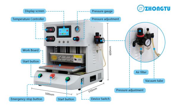 Quality OCA Vacuum Mobile Phone Lcd Screen Laminating Machine for sale