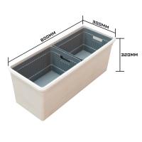 China Self Watering Rectangular Extra Large Planter Pot HDPE 80x30cm Outdoor Garden for sale