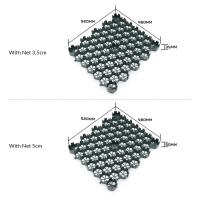 China HDPE Interlock Plastic Paver Grid 520x480x50mm for Turf Protection 9 per sqm for sale