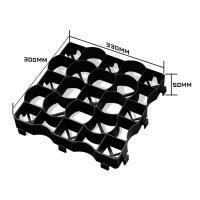 China HDPE Ground Stabilization Plastic Grid 333x333mm 50mm Height for Soil Strengthening 9 per sqm for sale