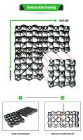 China HDPE Ground Stabilization Plastic Grid 333x333mm 50mm Height for Soil Strengthening 9 per sqm for sale