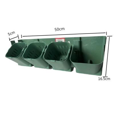 Cina 500*5mm piantagione impilabile vaso di fiori di plastica per il verde Living Wall in nero/verde in vendita