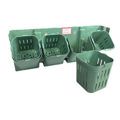 Cina 500*5mm piantagione impilabile vaso di fiori di plastica per il verde Living Wall in nero/verde in vendita