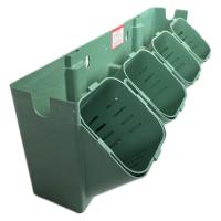 China Vertical Stackable PP Plastic Flower Pot for Hydroponics Green Black BZ-5017 for sale