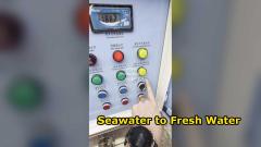 Seawater desalination system operation video