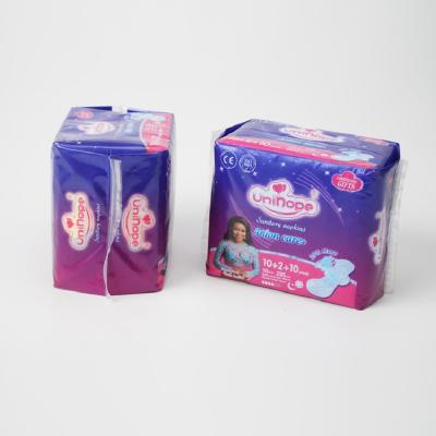 Cina Unihope Breathable Women Cotton Sanitary Pads Period Care Sanitary Napkin in vendita