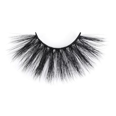 Cina Banda lanuginosa di seta di Mink Lashes With Black Cotton del Faux di 25mm in vendita
