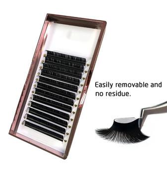 China 0.1mm Individuele Klassieke Wimperuitbreidingen, c-Krul Met de hand gemaakte Ventilators Lash Extensions Te koop