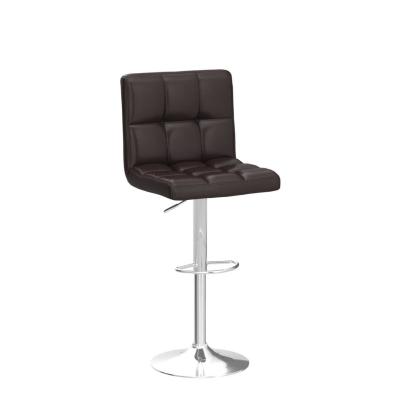 China Height Adjustable Modern Barstools with Swivel PU Leather Chair 19.5"D x 17"W x 36.5"H for sale