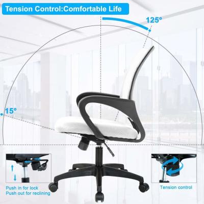 China ALINUNU White Mesh Executive Chair with Lumbar Support and Butterfly Mechanism for sale