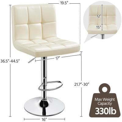 China Modern Counter Height Swivel Barstools Height Adjustable PU Leather Chair from ALINUNU for sale