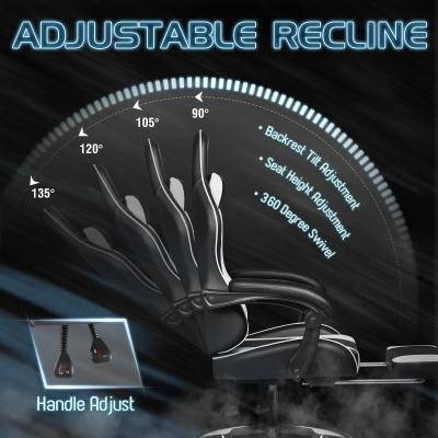 China Custom Racing Razer Gaming Chair with Lumbar Support and Synthetic Leather Material for sale