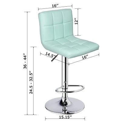 China Bar Furniture Adjustable Swivel Bar Stool with Back Seat Material Type Faux Leather for sale