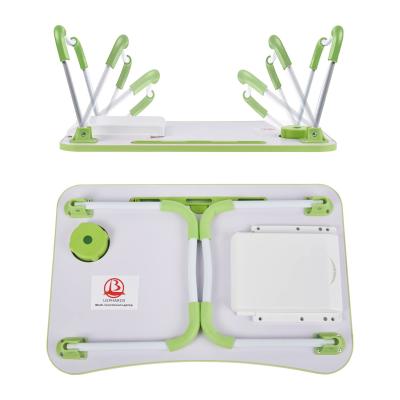 China Tabla de cama portátil plegable con soporte para tazas y dimensiones del producto 15.7