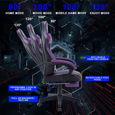 China Computer Game Room Foldable Gaming Chair with Ergonomic Design and Revolving Massage for sale