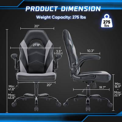 China Adjustable Height Ergonomic Gaming Chair Fabric Computer Office Chair for Video Games for sale