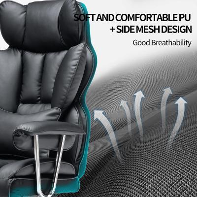 China Assurance Guaranteed of Modern PU Leather Computer Chair with Lumbar Support and Feet for sale