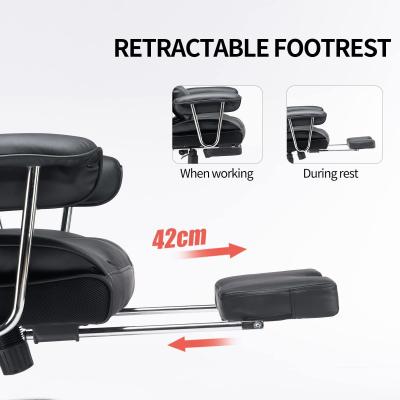 China Assurance Guaranteed of Modern PU Leather Computer Chair with Lumbar Support and Feet for sale