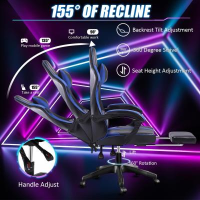 Cina Sedia da gioco ergonomica a 360 giri con poggiapiedi regolabile in altezza e reclinabile in vendita