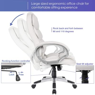 China 36.3lb High Back Computer Desk Chair with Upholstered Armrests and Adjustable Height for sale
