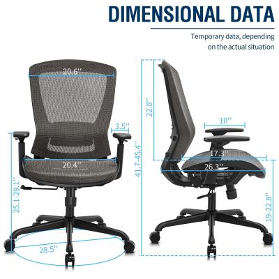 Cina 360 Girante/ Regolare l'altezza/ Ripiano in maglia di metallo Sedia da ufficio ergonomico Sedia da lavoro robusta in vendita