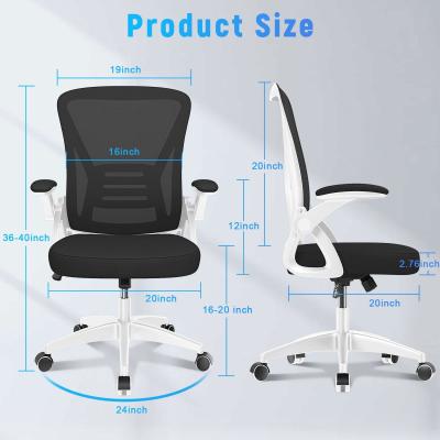 Cina Comodo sedile per computer a schiena media con braccia flessibili e supporto lombare in vendita