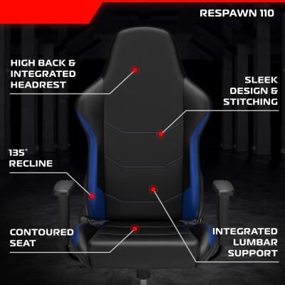 Cina Confortevole sedia da gioco ergonomica con tessuto regolabile e poggiatesta integrato in vendita