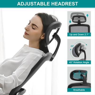 Cina Altezza regolabile Sedia da scrivania a schiena alta con braccia flessibili e stile di design moderno in vendita