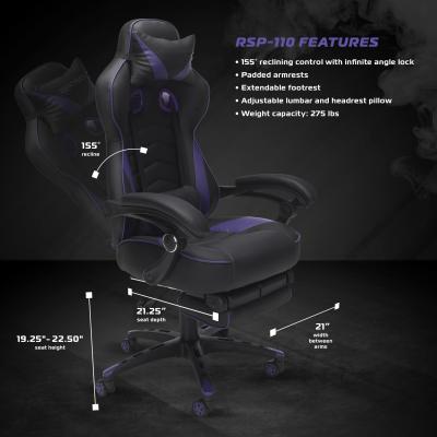 Cina Imballaggio postale Moderno design Ergonomico PC Computer Chair con poggiatesta integrato in vendita