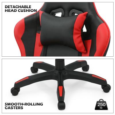 Cina Sedia da gioco per computer in tessuto ergonomico ALINUNU con poggiatesta e lombare regolabile in vendita