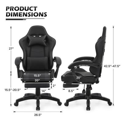 Cina Imballaggio postale Moderno stile di design Sedile regolabile per giocatori con poggiatesta e lombare in vendita