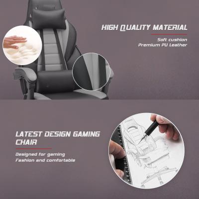中国 モダンデザイン レーシングスタイル 脚置きとヘッドレストのカスタマイズされた色付きのゲームチェア 販売のため