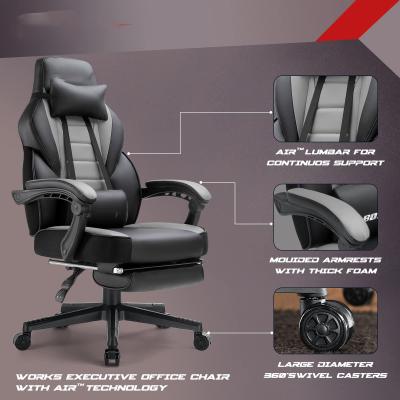 中国 モダンデザイン レーシングスタイル 脚置きとヘッドレストのカスタマイズされた色付きのゲームチェア 販売のため