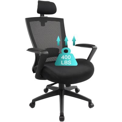 China Ergonomic Mesh Office Chair with Thickened Cushion and Adjustable Headrest Flip Arm for sale